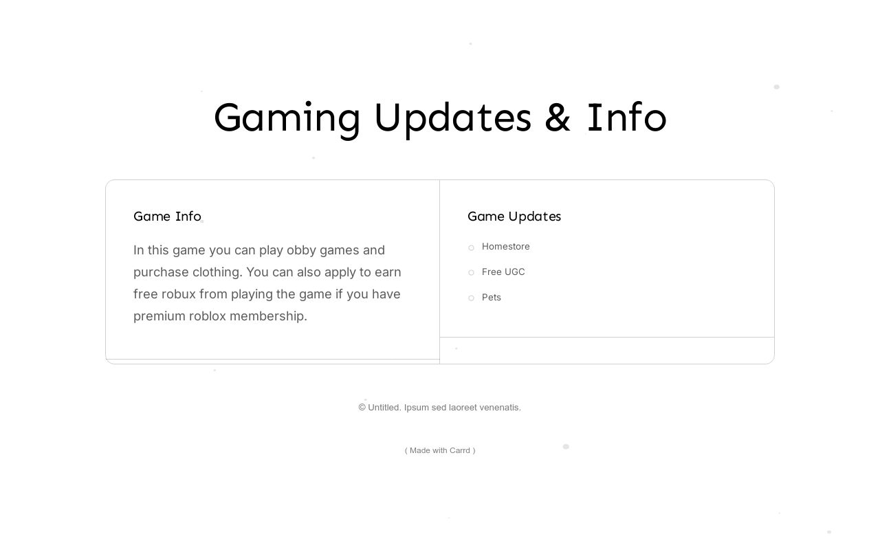 Gaming Updates & Info